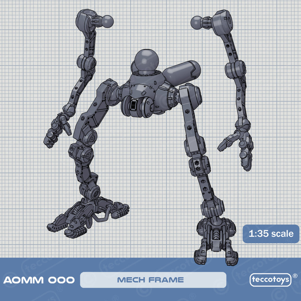 Age Of Mecha™ Mech Frame (action vehicle kit print file) – teccotoys