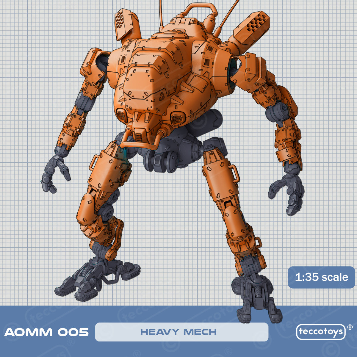 Age Of Mecha™ Heavy Mech (action vehicle kit print file) – teccotoys